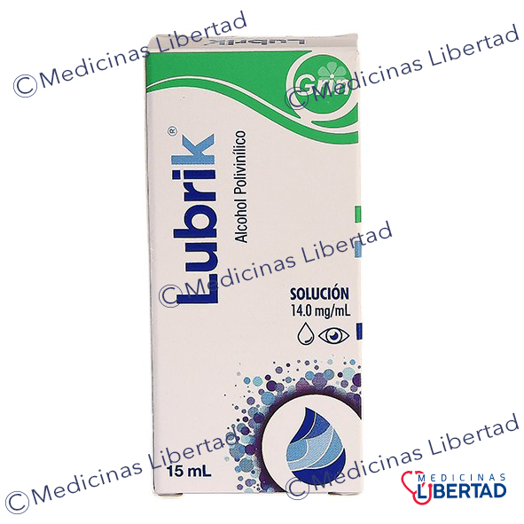 LUBRIK 14 MG ( ALCOHOL POLIVINICO ) SOLUCION OFTALMICA 15ML | Medicinas ...